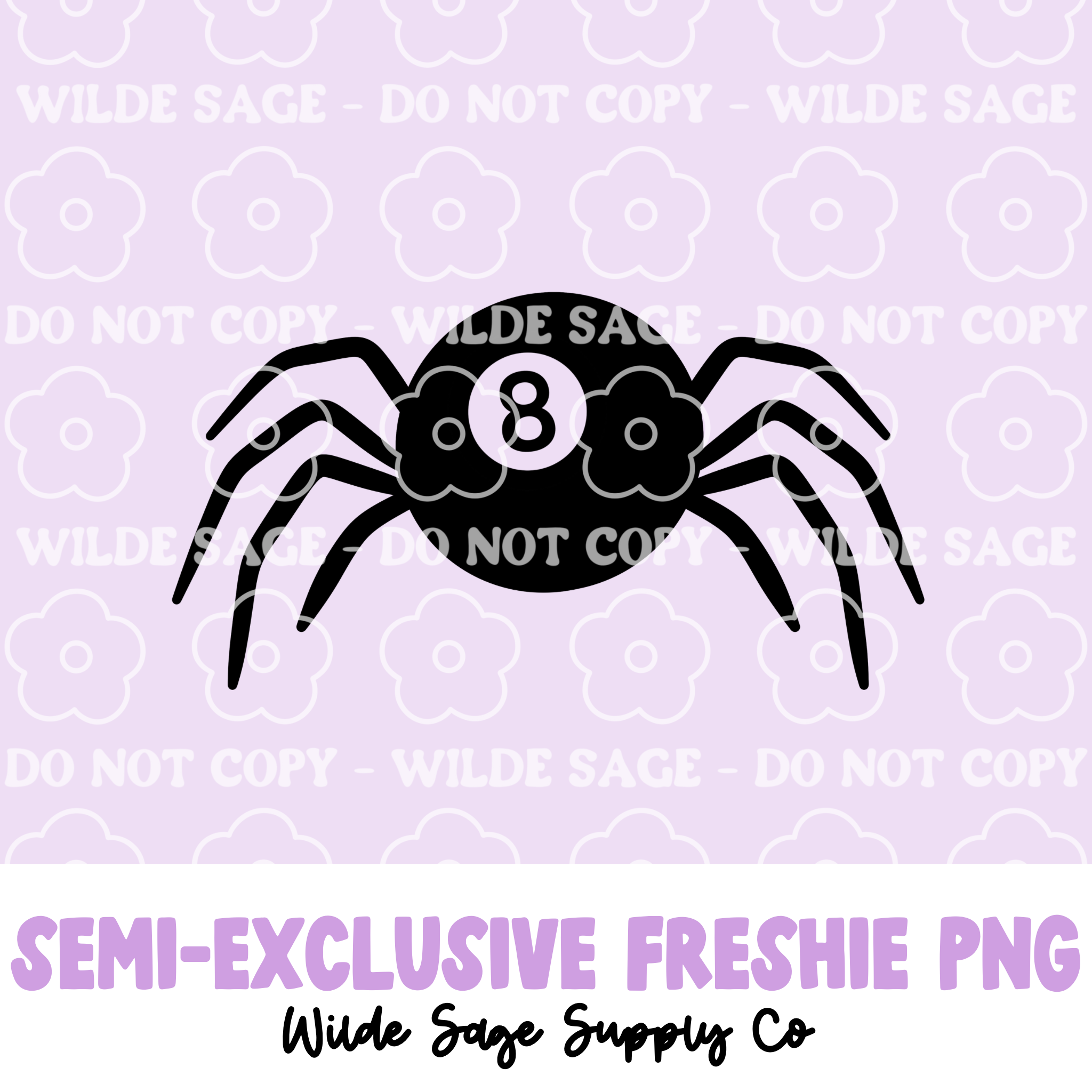 8 Ball Spider Freshie PNG – Wilde Sage Supply Co